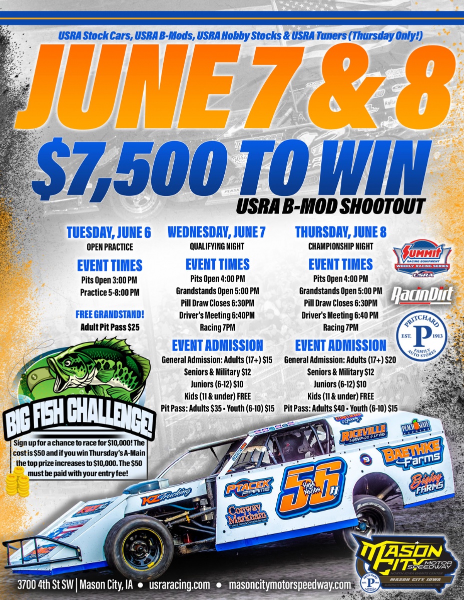 Mason City Motor Speedway - Possible $10,000 awaits USRA B-Mod Shootout ...